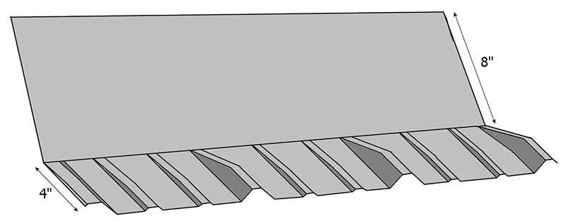 Die Formed Flashing - White - 10' R PANEL | Bulldog Steel